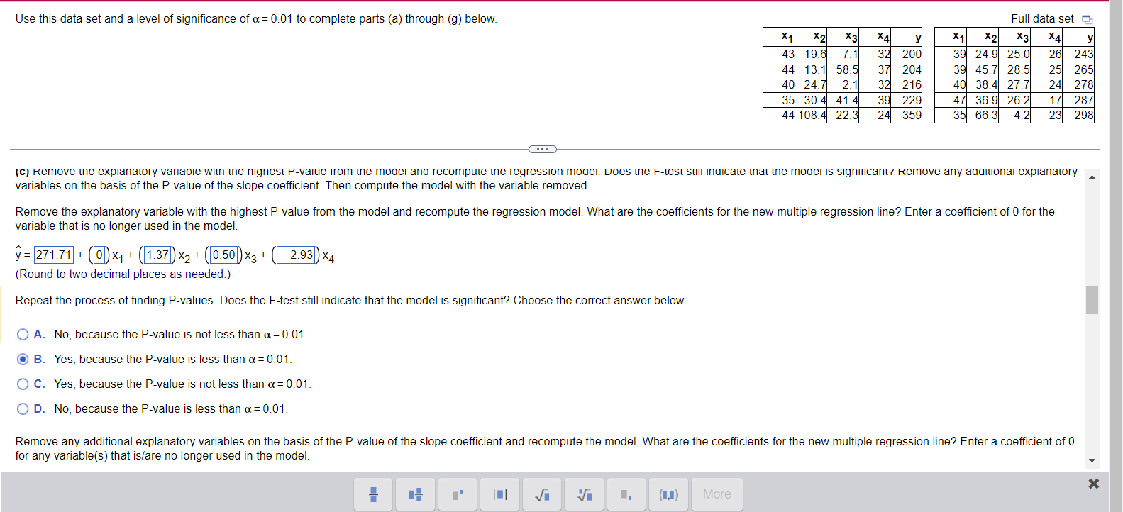 Use this data set and a level of significance of | Chegg.com