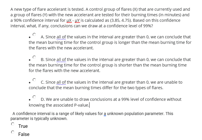 Solved A new type of flare accelerant is tested. A control | Chegg.com