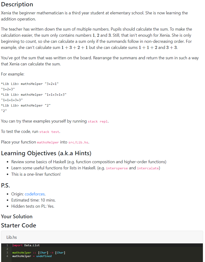 Solved Description Xenia the beginner mathematician is a | Chegg.com