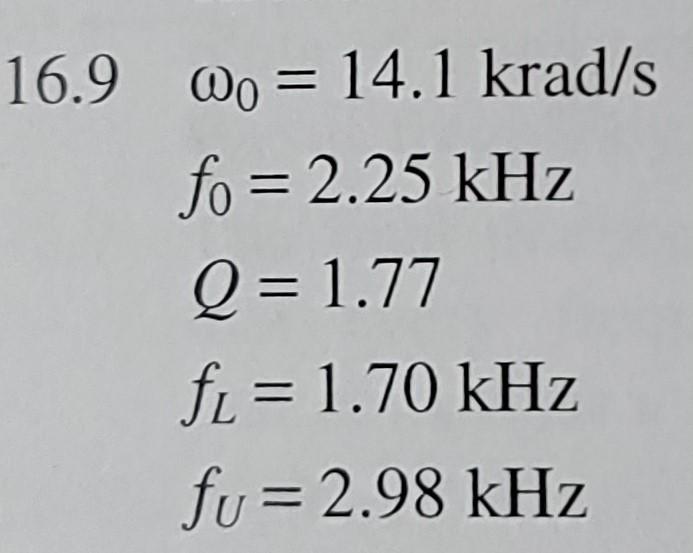 Solved Please show how to calculate the resonant frequency | Chegg.com