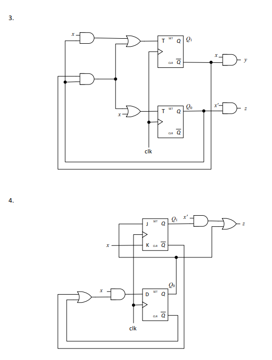 Solved For each of the following FSM networks, construct the | Chegg.com