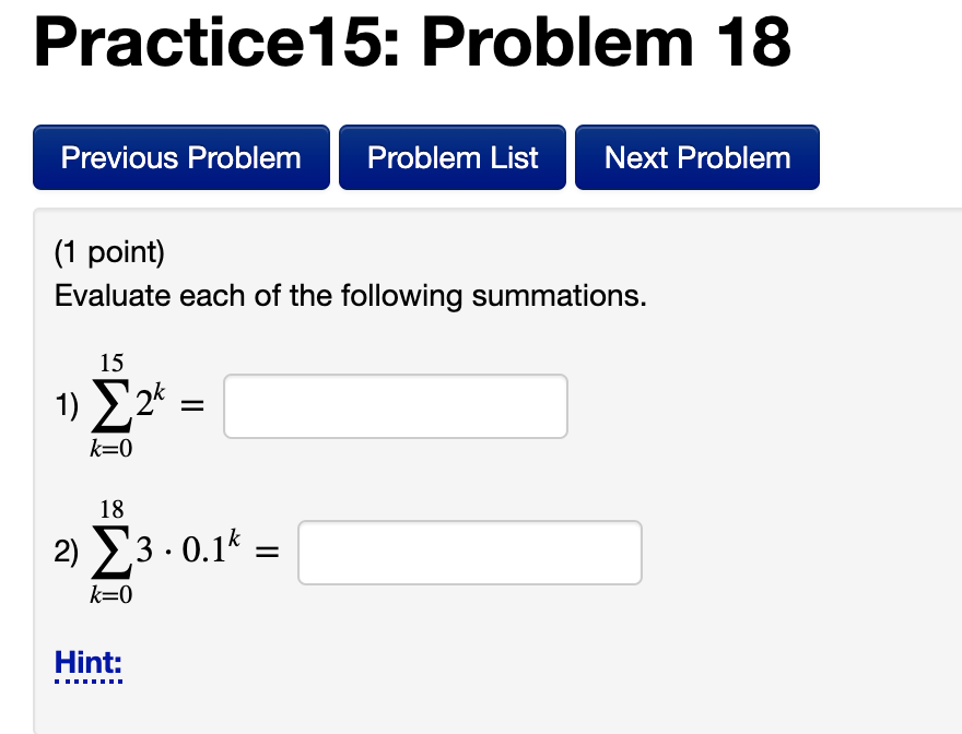 Solved Practice 15 Problem 18 Previous Problem Problem List 7790
