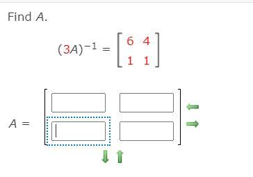 Solved Find A. 64 (3A)-1 = A = | Chegg.com