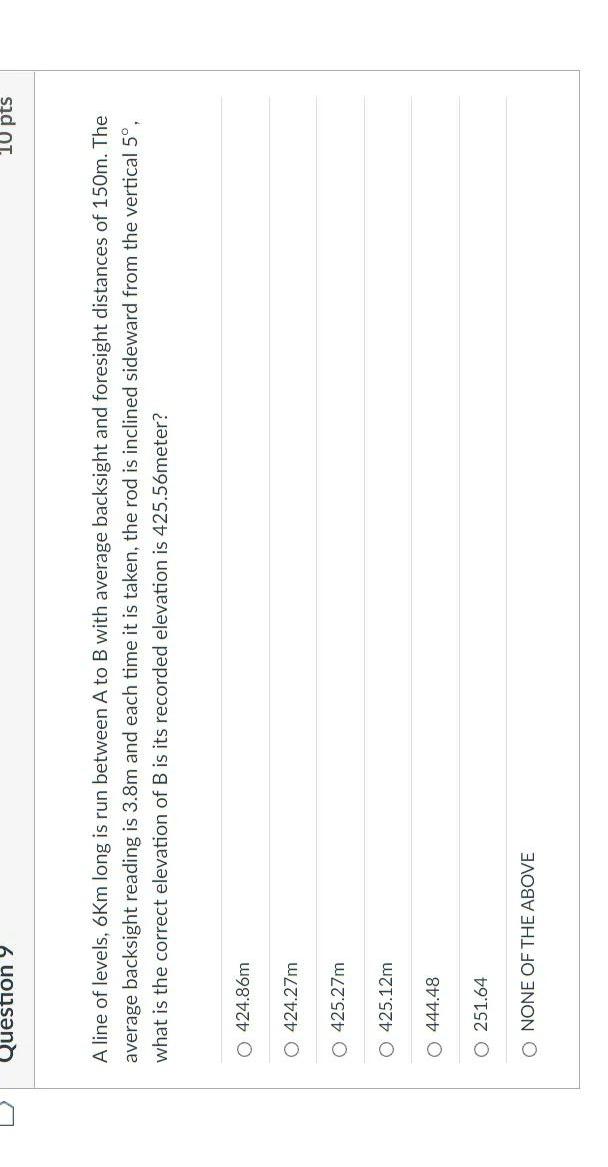Solved A line of levels, 6Km long is run between A to B with | Chegg.com