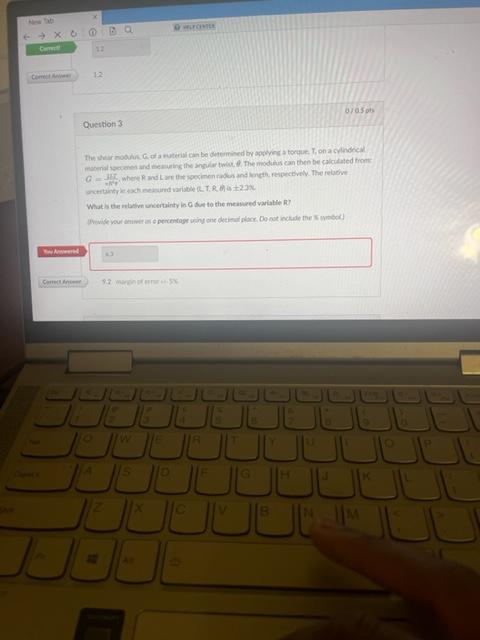 Solved wettinef What is the outhen uniertairty in G is to | Chegg.com