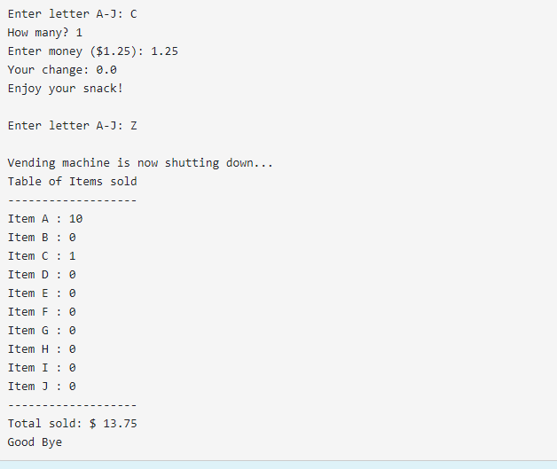 Solved Write a program that uses lists to control a snack | Chegg.com