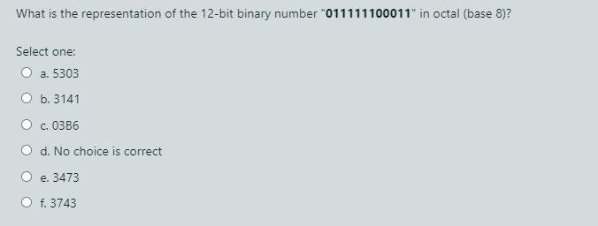 Solved What Is The Representation Of The 12 Bit Binary