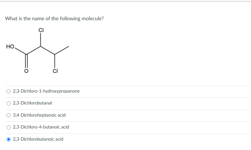 Solved Hello, can you please help me solve the name of | Chegg.com