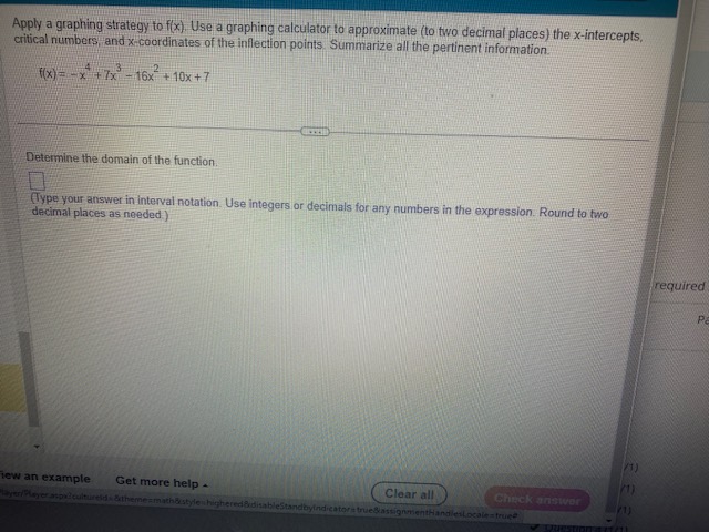 Solved Apply a graphing strategy to f(x). Use a graphing | Chegg.com