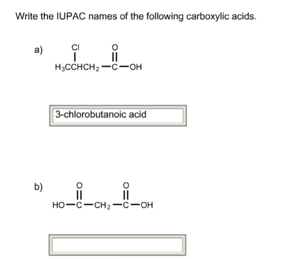 Solved Write the IUPAC names of the following carboxylic | Chegg.com
