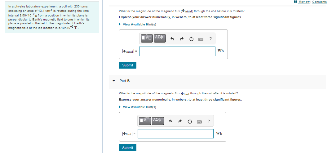 Solved I Review Constants In a physics laboratory | Chegg.com