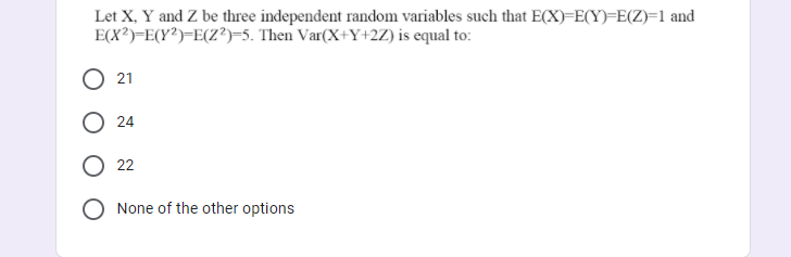 Solved Let X, Y and Z be three independent random variables | Chegg.com