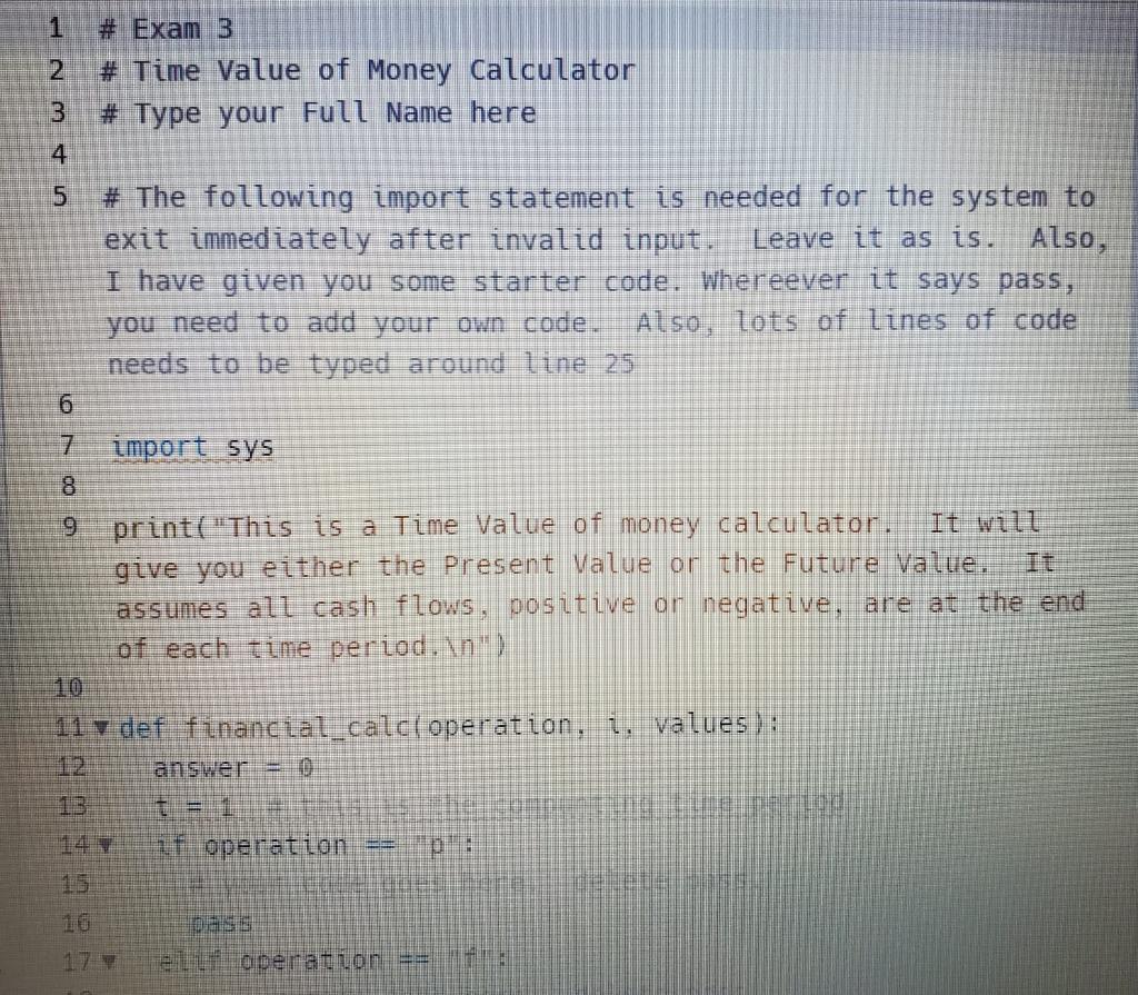 Solved 2 \# Time Value of Money Calculator 3 \# Type your | Chegg.com