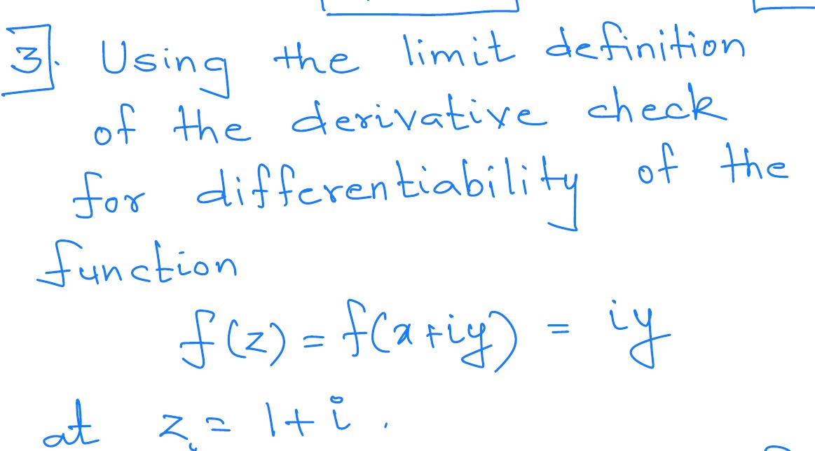Solved 3. Using the limit definition of the derivative check | Chegg.com