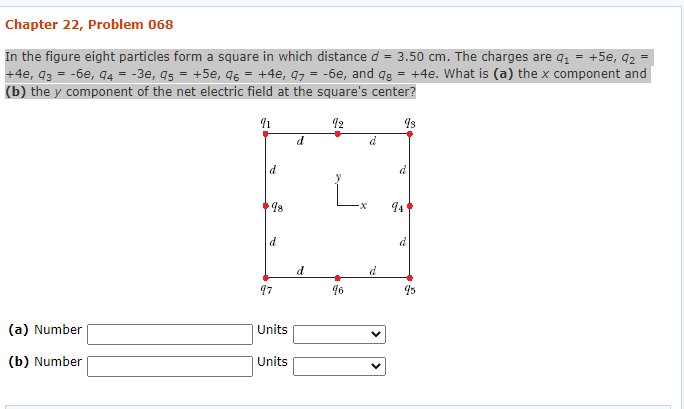 Solved In the figure eight particles form a square in which | Chegg.com