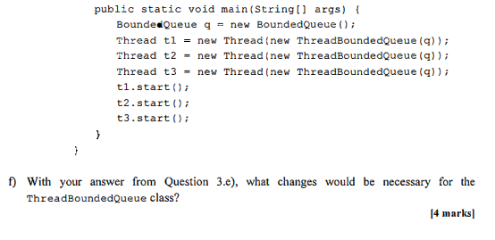 Solved Question 3. Consider the bounded queue class, | Chegg.com