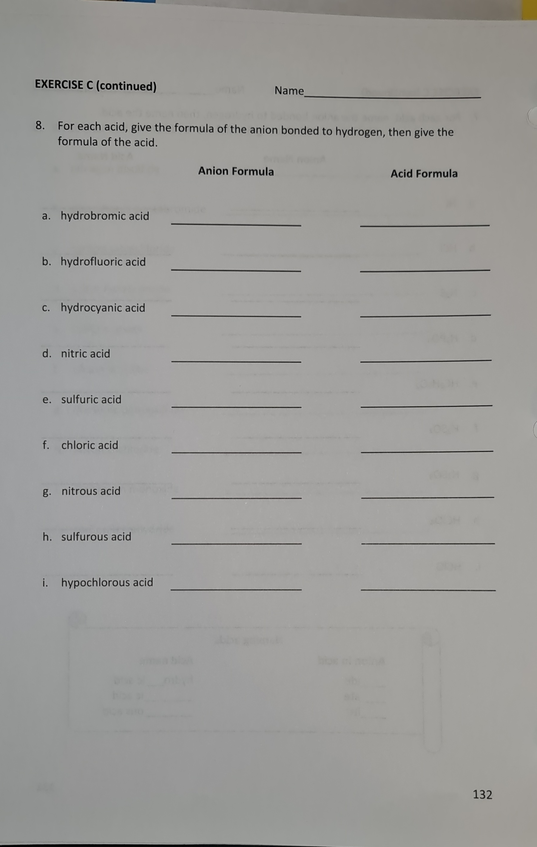 Solved 1. Complete Table C.1 by combining each pair of ions | Chegg.com