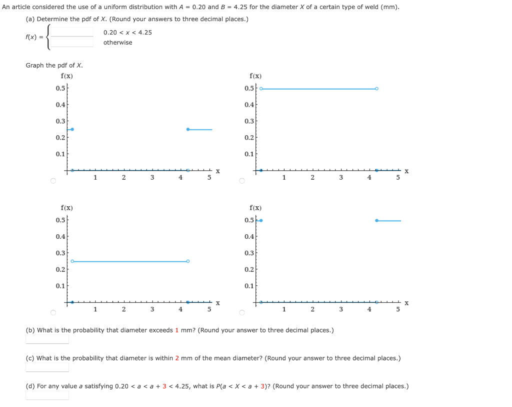 Solved An article considered the use of a uniform | Chegg.com