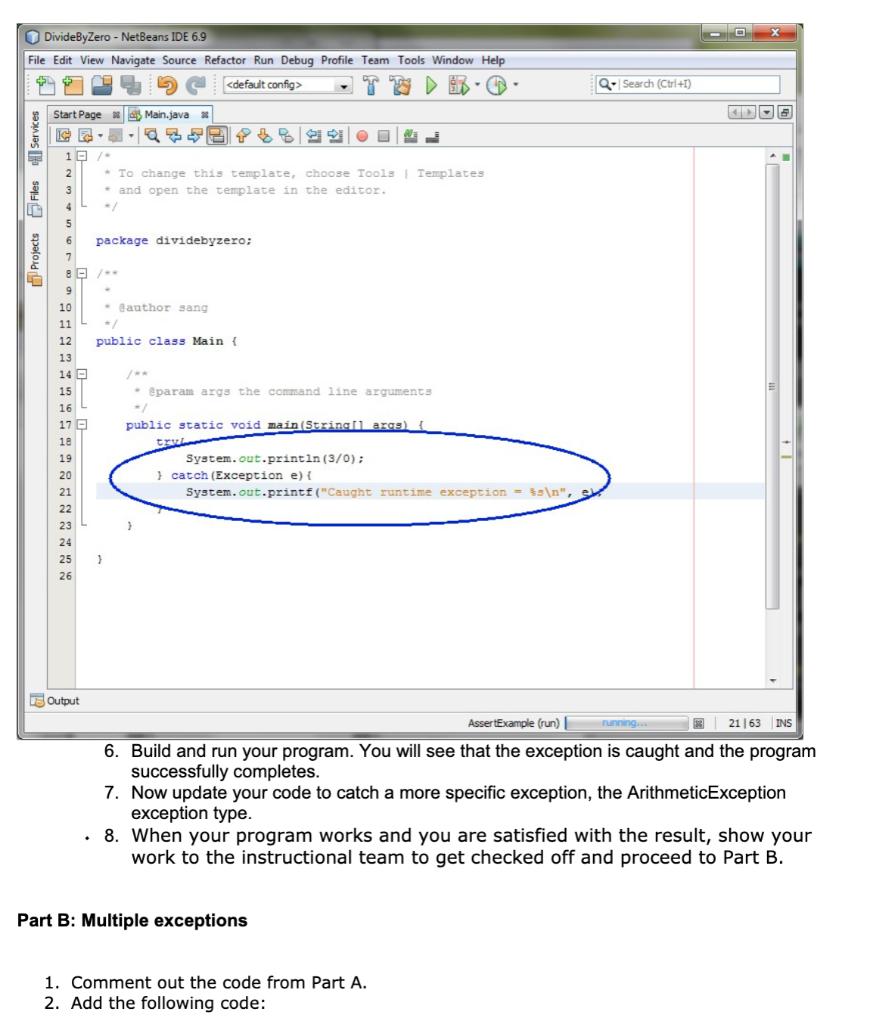 Solved ITSC 1213 - Java Exceptions This lab takes you | Chegg.com