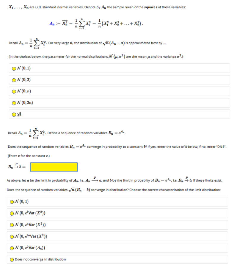 Solved X1,..., X are i.i.d. standard normal variables. | Chegg.com