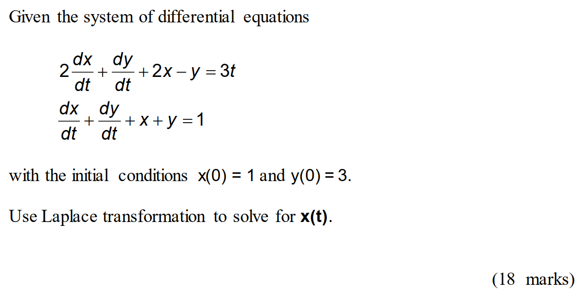 Solved Given the system of differential equations dx dy 2 + | Chegg.com