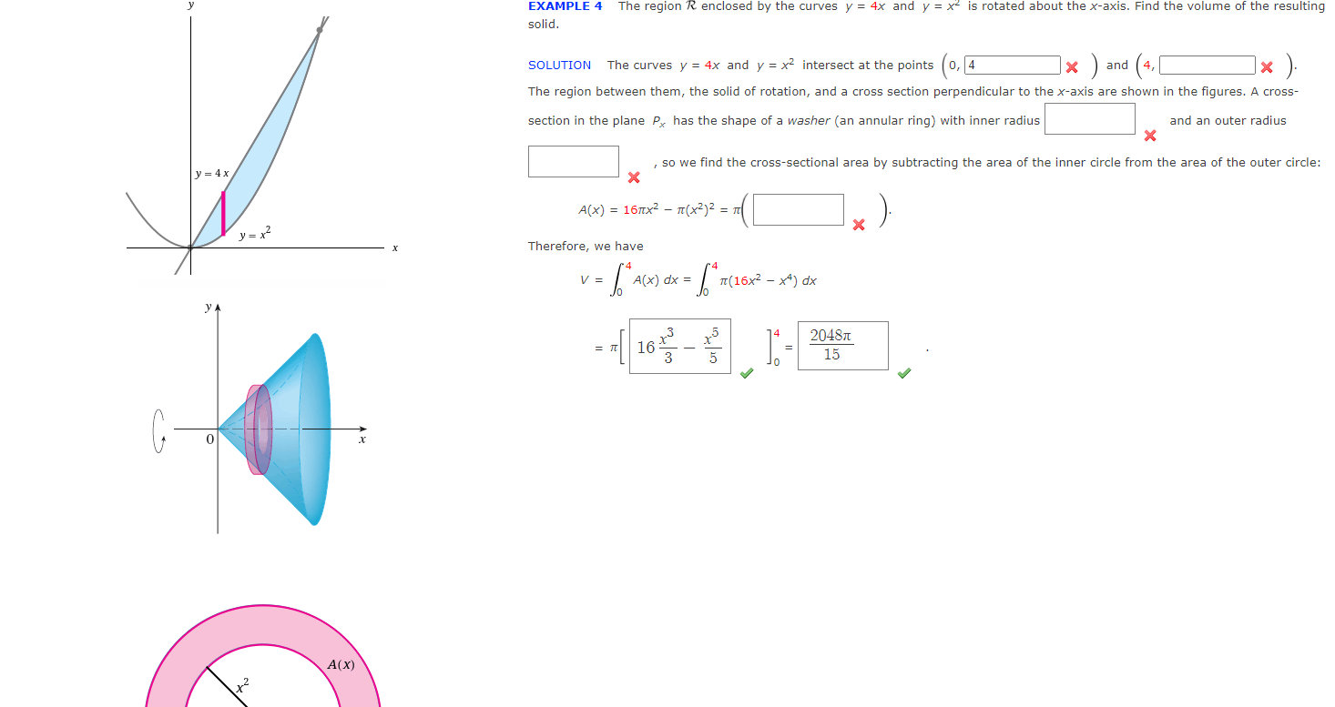 Solved EXAMPLE 4 solid. The region R enclosed by the curves | Chegg.com