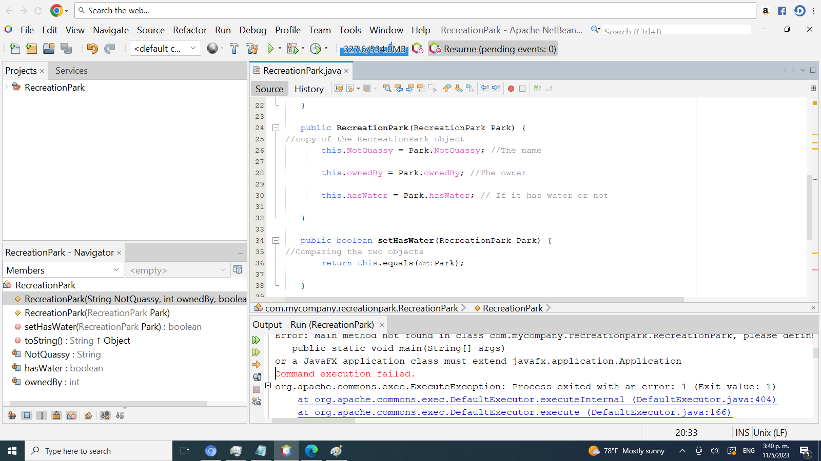 Solved RecreationPark \begin{tabular}{l|l:l} 32 & L & \} \\ | Chegg.com