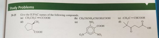 Solved Study Problems 21.26 (C) (CH, C-C OOH Give the IUPAC | Chegg.com
