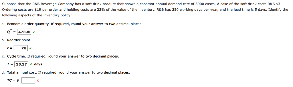 Solved Suppose that the R&B Beverage Company has a soft | Chegg.com