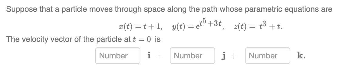 Solved Suppose that a particle moves through space along the | Chegg.com