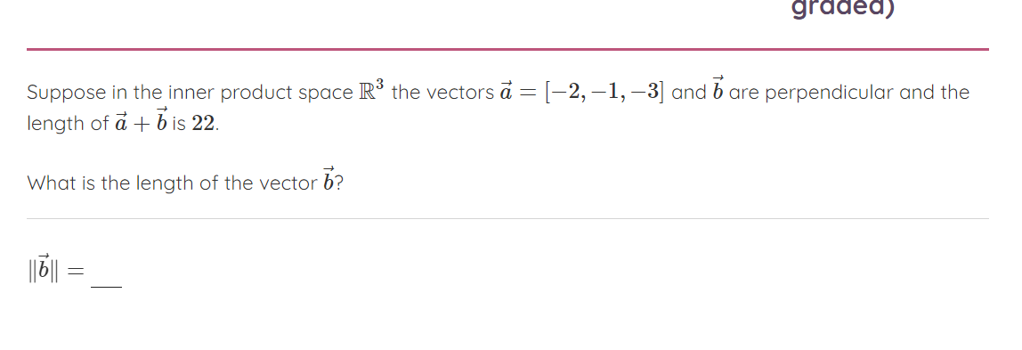 Solved Suppose in the inner product space R3 ﻿the vectors | Chegg.com