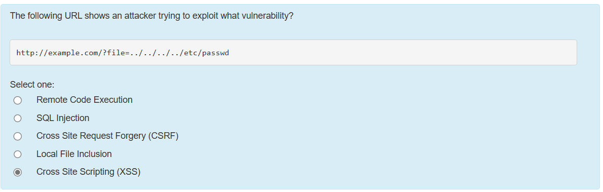 Solved The following URL shows an attacker trying to exploit | Chegg.com