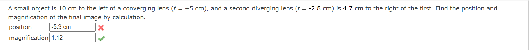 Solved A small object is 10 ﻿cm to the left of a converging | Chegg.com