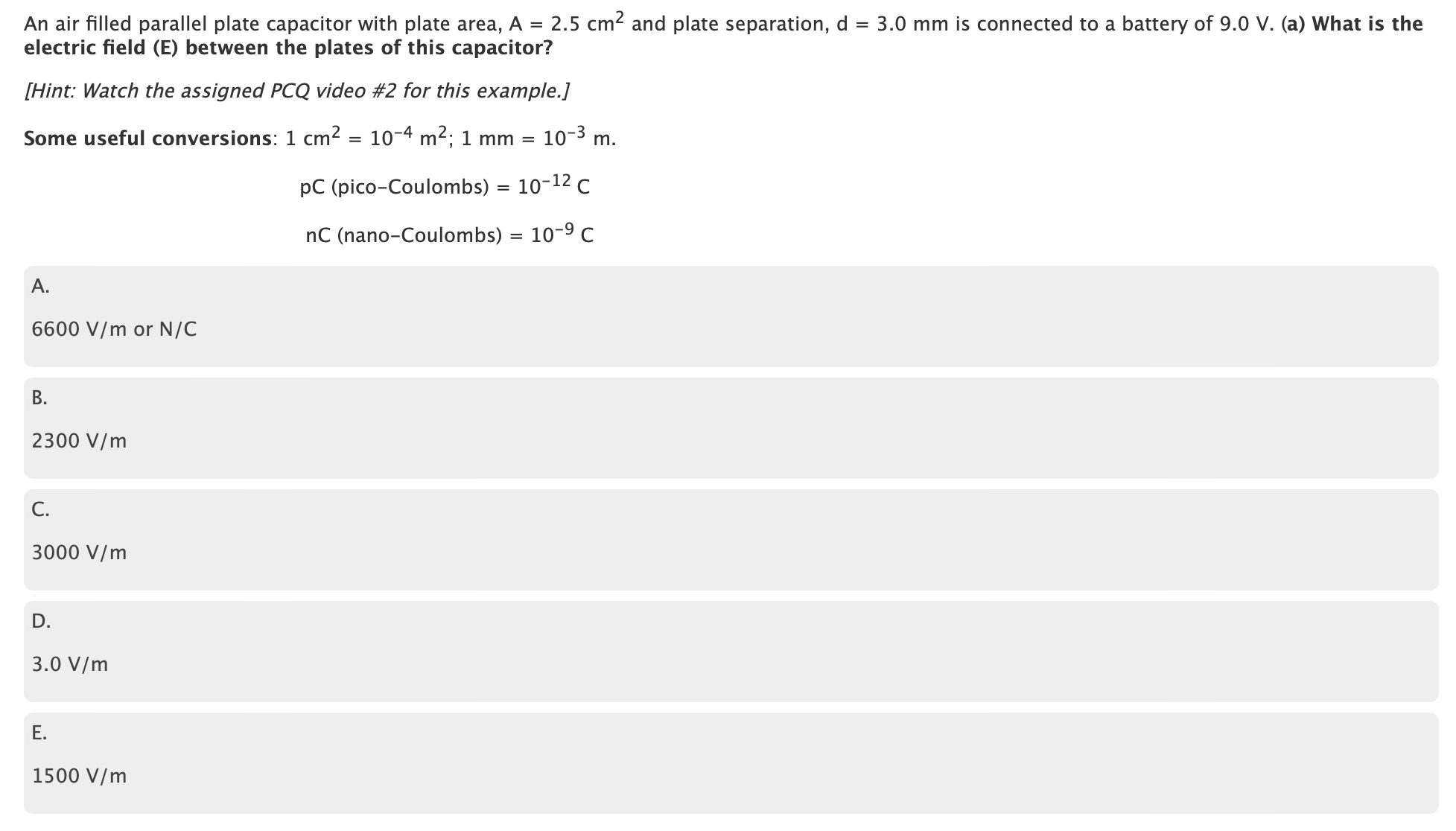 Solved An air filled parallel plate capacitor with plate | Chegg.com