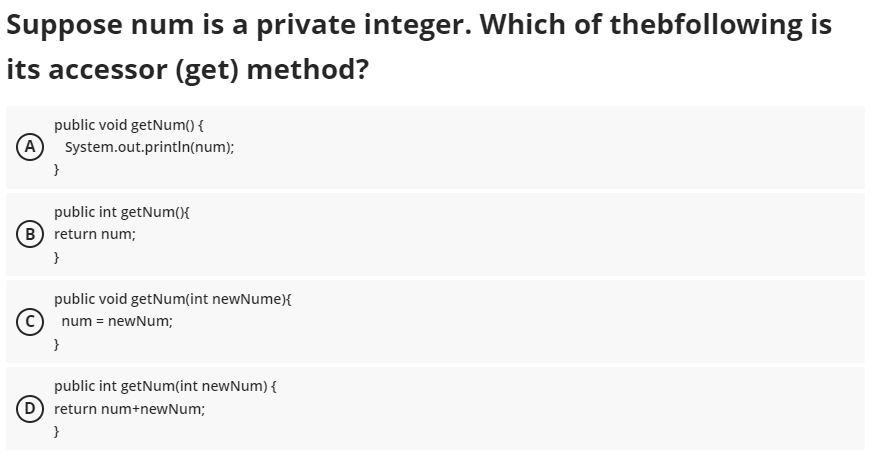 Solved Suppose num is a private integer. Which of | Chegg.com