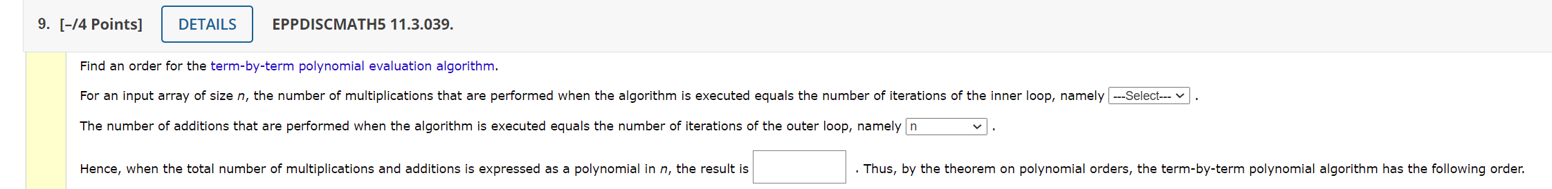 2. [-/1 Points] DETAILS EPPDISCMATH5 11.3.005. For | Chegg.com