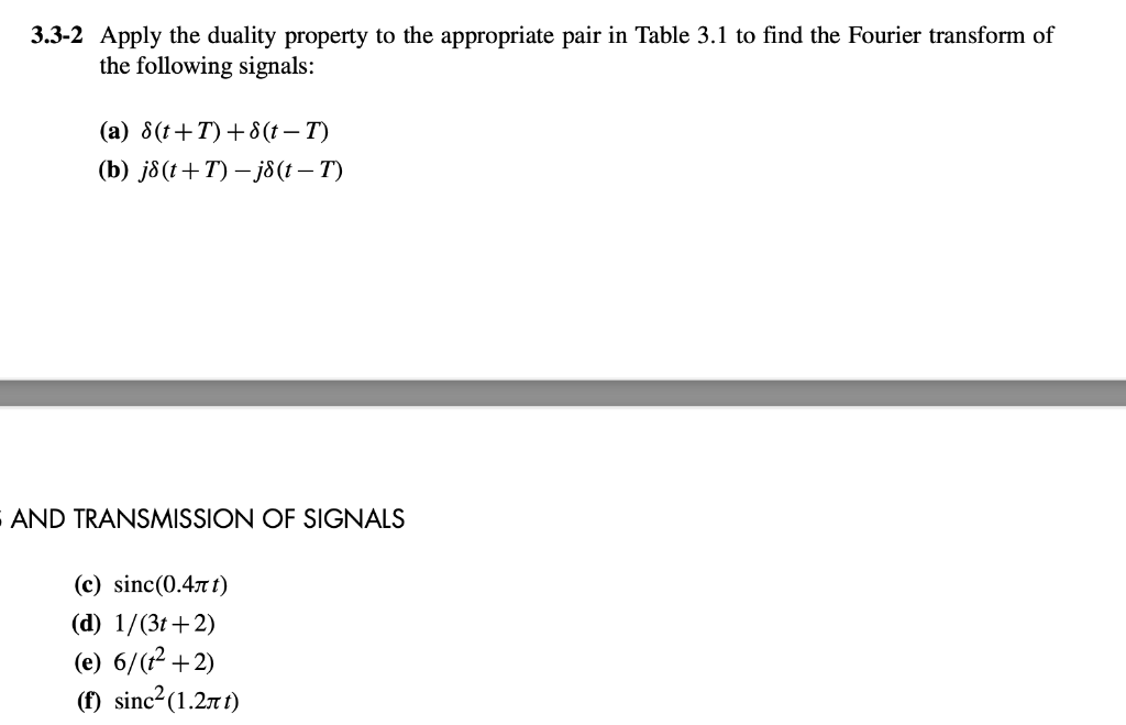 Solved 3.3-2 Apply the duality property to the appropriate | Chegg.com
