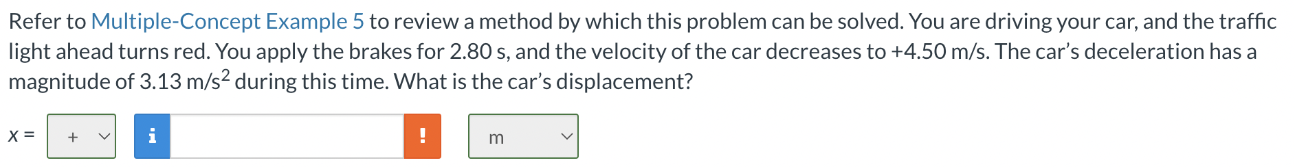 Solved Refer to Multiple-Concept Example 5 to review a | Chegg.com