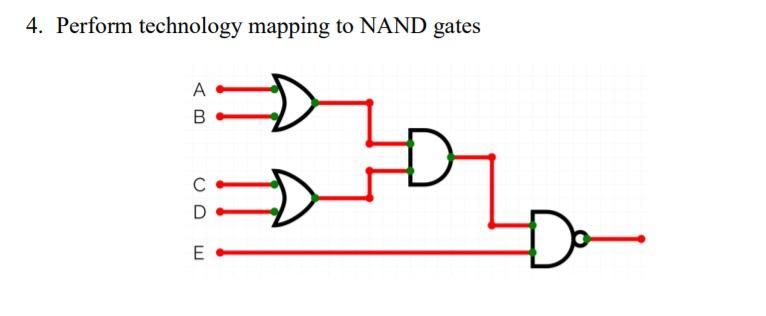 Solved 4. Perform technology mapping to NAND gates А. B с Oo | Chegg.com