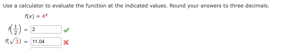Solved Use a calculator to evaluate the function at the | Chegg.com