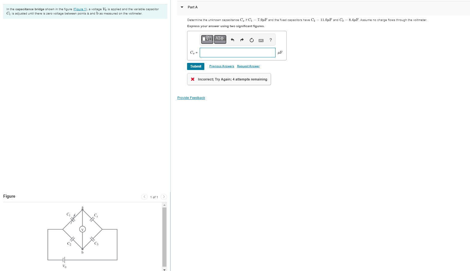 Solved In the capacitance bridge shown in the figure (Figure | Chegg.com