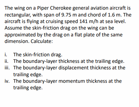The wing on a Piper Cherokee general aviation | Chegg.com