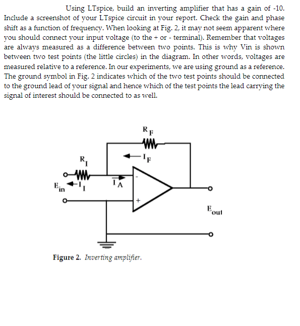 Solved Using LTspice, build an inverting amplifier that has | Chegg.com