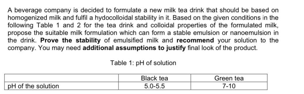 A beverage company is decided to formulate a new milk | Chegg.com
