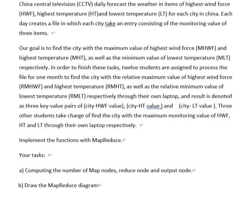 China central television (CCTV) daily forecast the | Chegg.com