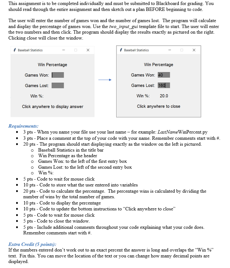 Solved This assignment is to be completed individually and | Chegg.com
