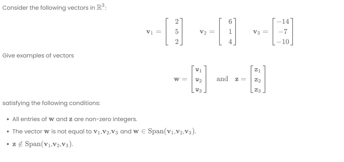 Solved 4.7. Null space and Span 0.0/10.0 points (graded) For | Chegg.com