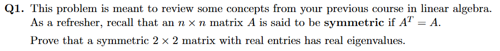 Solved Q1. This problem is meant to review some concepts | Chegg.com
