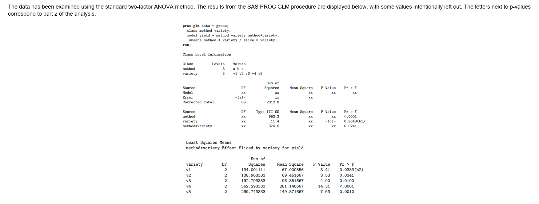 and grass variety, totaling 90 plots. After a | Chegg.com