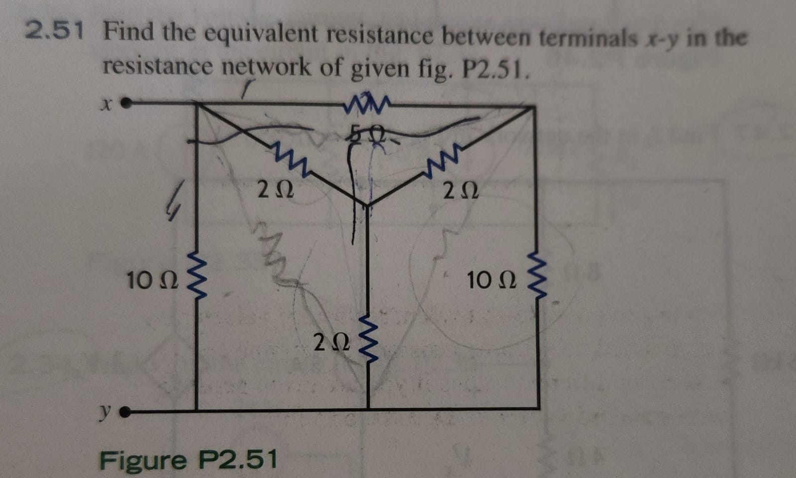 Solved 2.51 Find the equivalent resistance between terminals | Chegg.com
